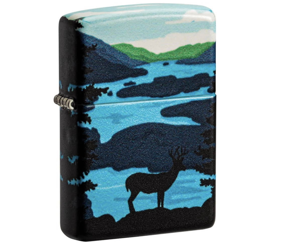 Zippo Lighter: Deer Landscape Design - Boswell Pipes
