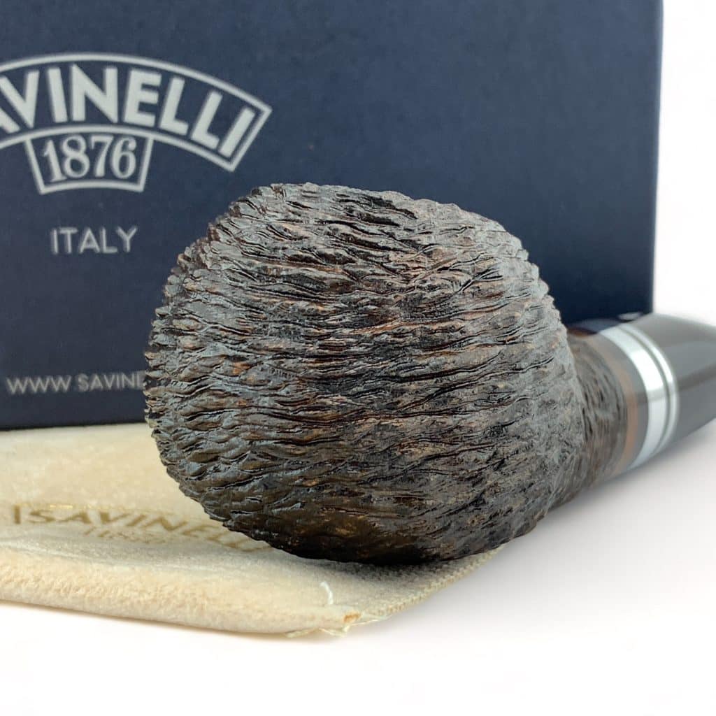 Savinelli Pipe: Minerva Rusticated Brown (320 KS) (6mm) Author Pipe ...