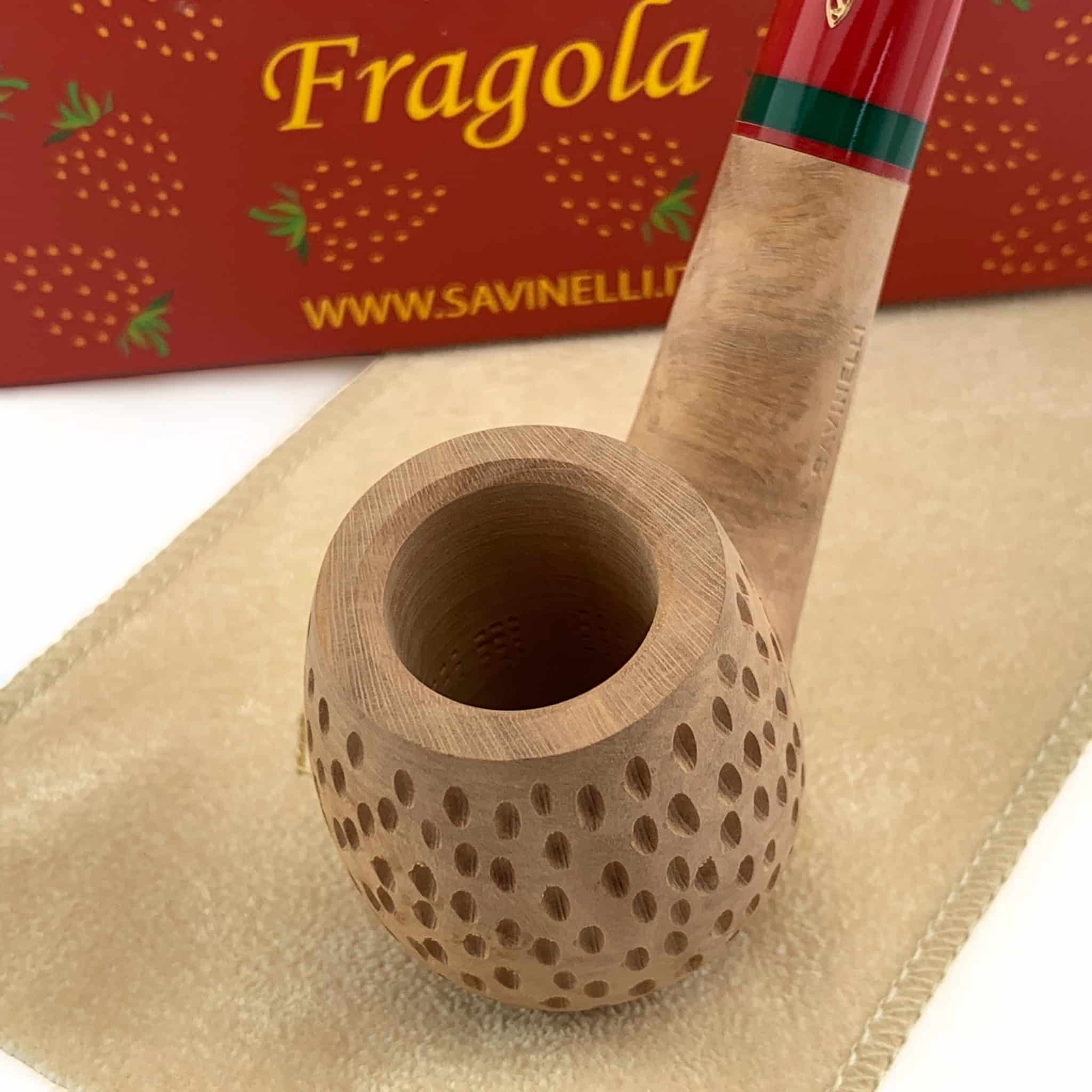 Savinelli Pipe: Fragola Rusticated Natural (602) (6mm) Bent Billiard ...