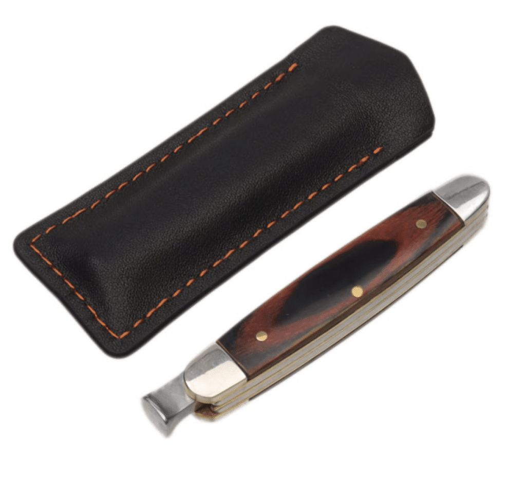 4th Generation Redwood & Stainless Steel Pipe knife Tool With Leather ...