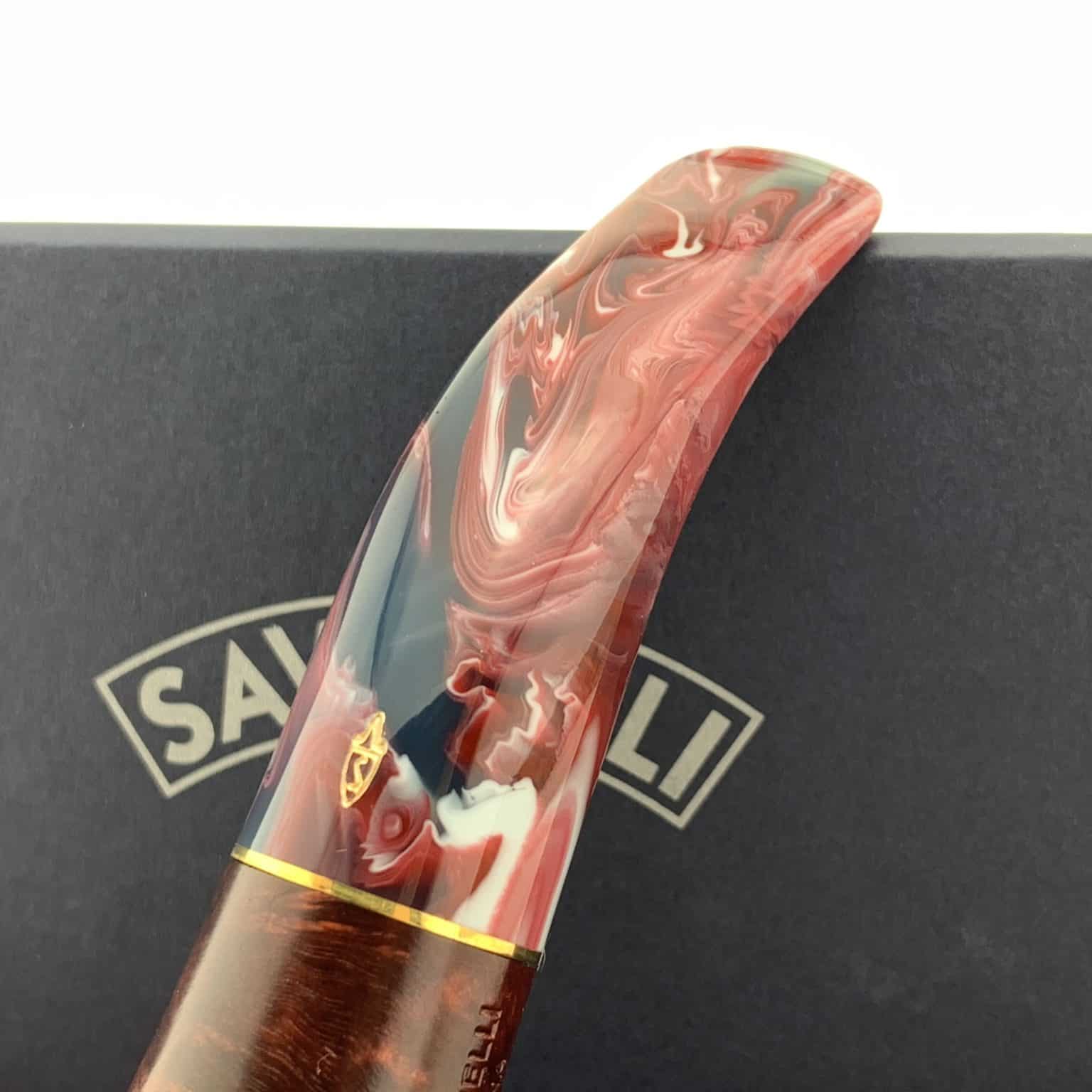 Savinelli Pipe: Vigna Smooth Brown (642) (6mm) Bent Apple - Boswell Pipes