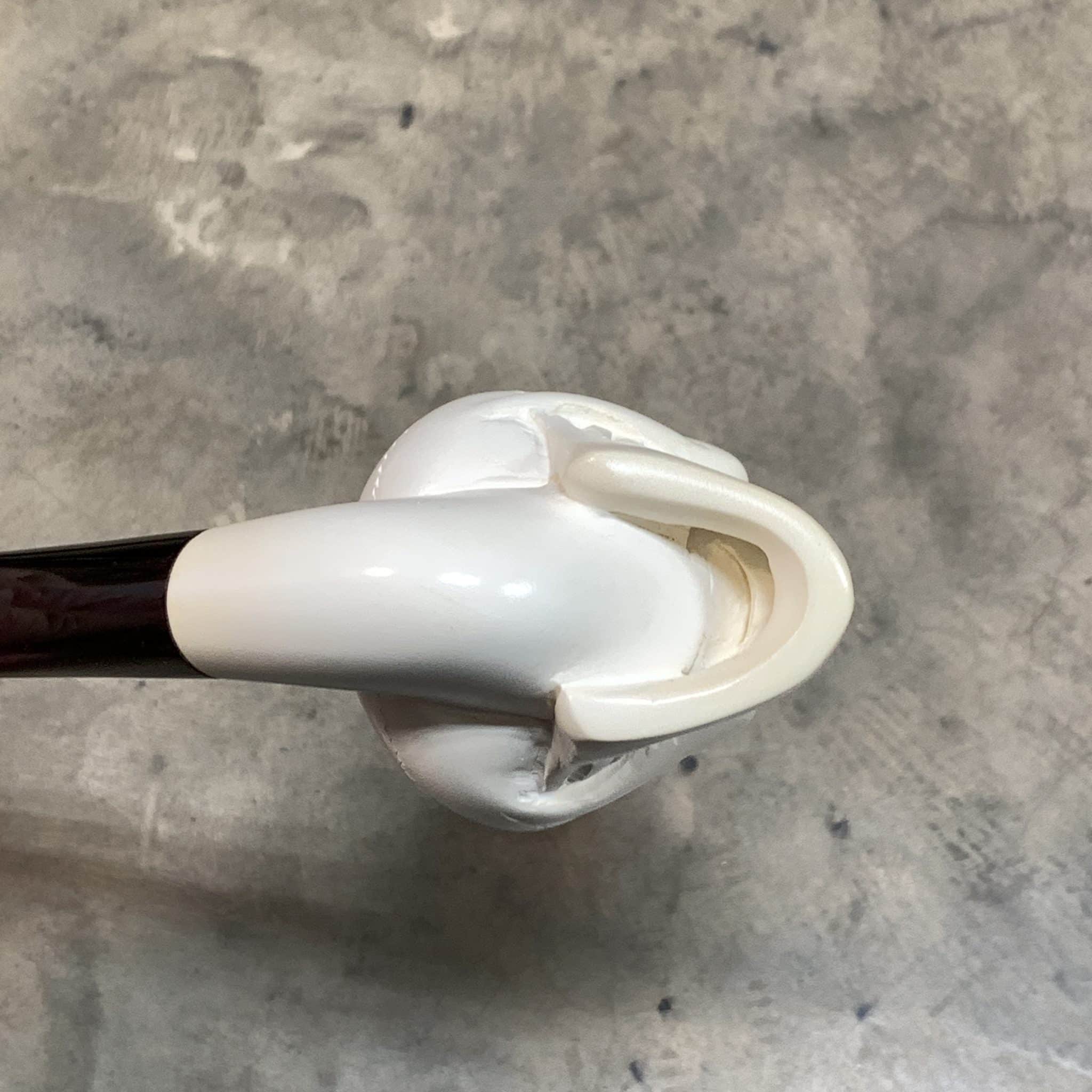 SMS Meerschaum Carved Smiling Skull Bowl Pipe - Premium Tobacco Pipes