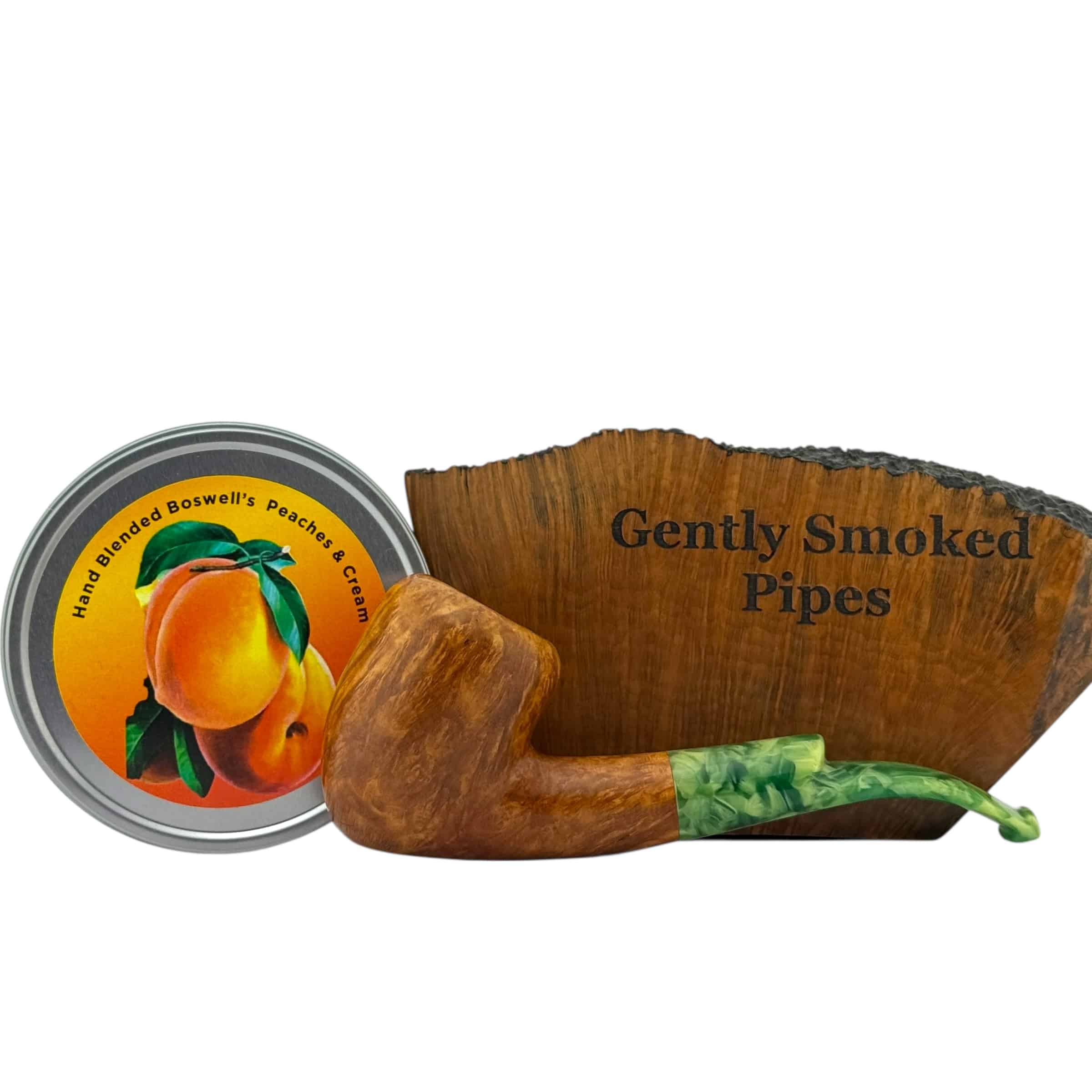 Gently Smoked- Mario Grandi Smooth Bent Acorn Tobacco Pipe - Boswell Pipes