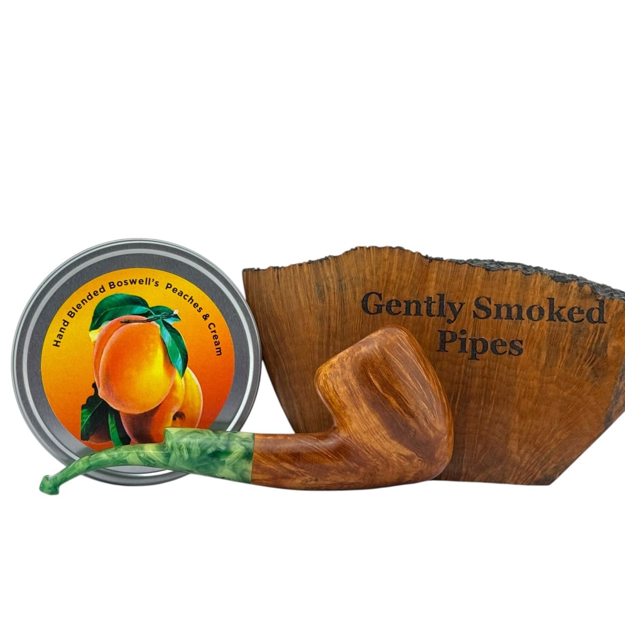 Gently Smoked- Mario Grandi Smooth Bent Acorn Tobacco Pipe - Boswell Pipes