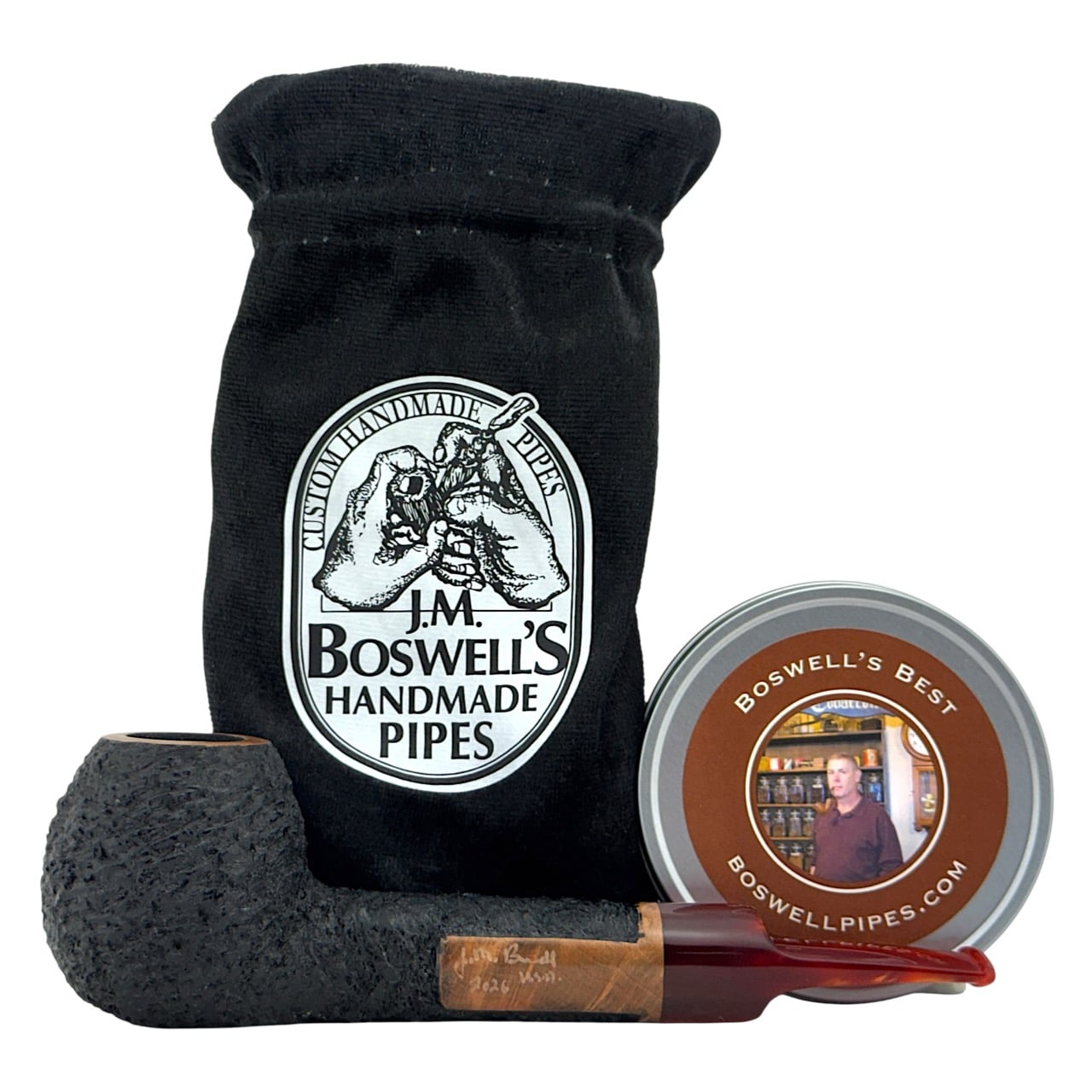 Boswell Pipe 2026 - BLACK-COAL APPLE CLUB - Boswell Pipes